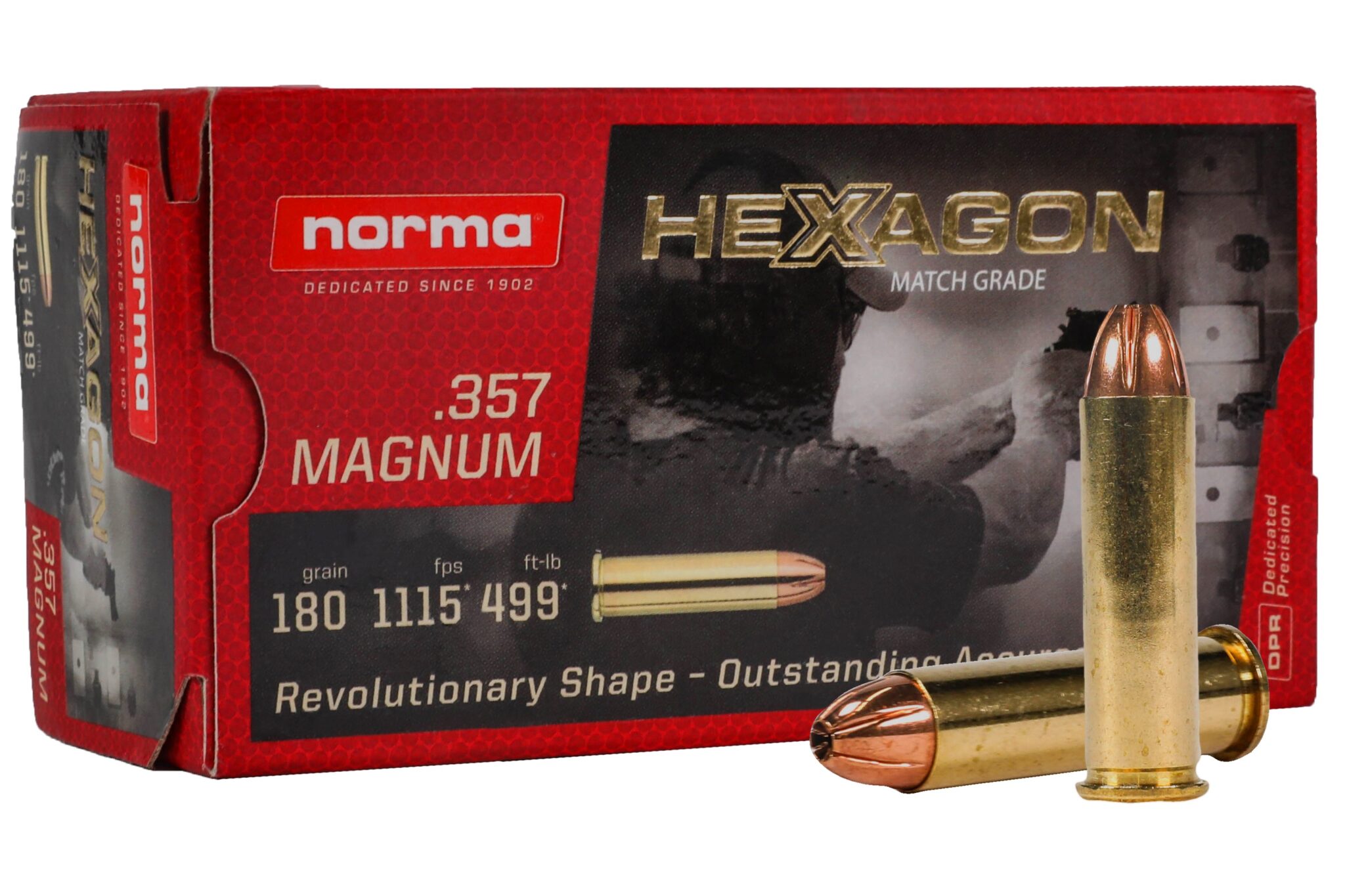 .357 Magnum - 180 Gr - HEXAGON Fluted Hollow Point - Norma Range ...
