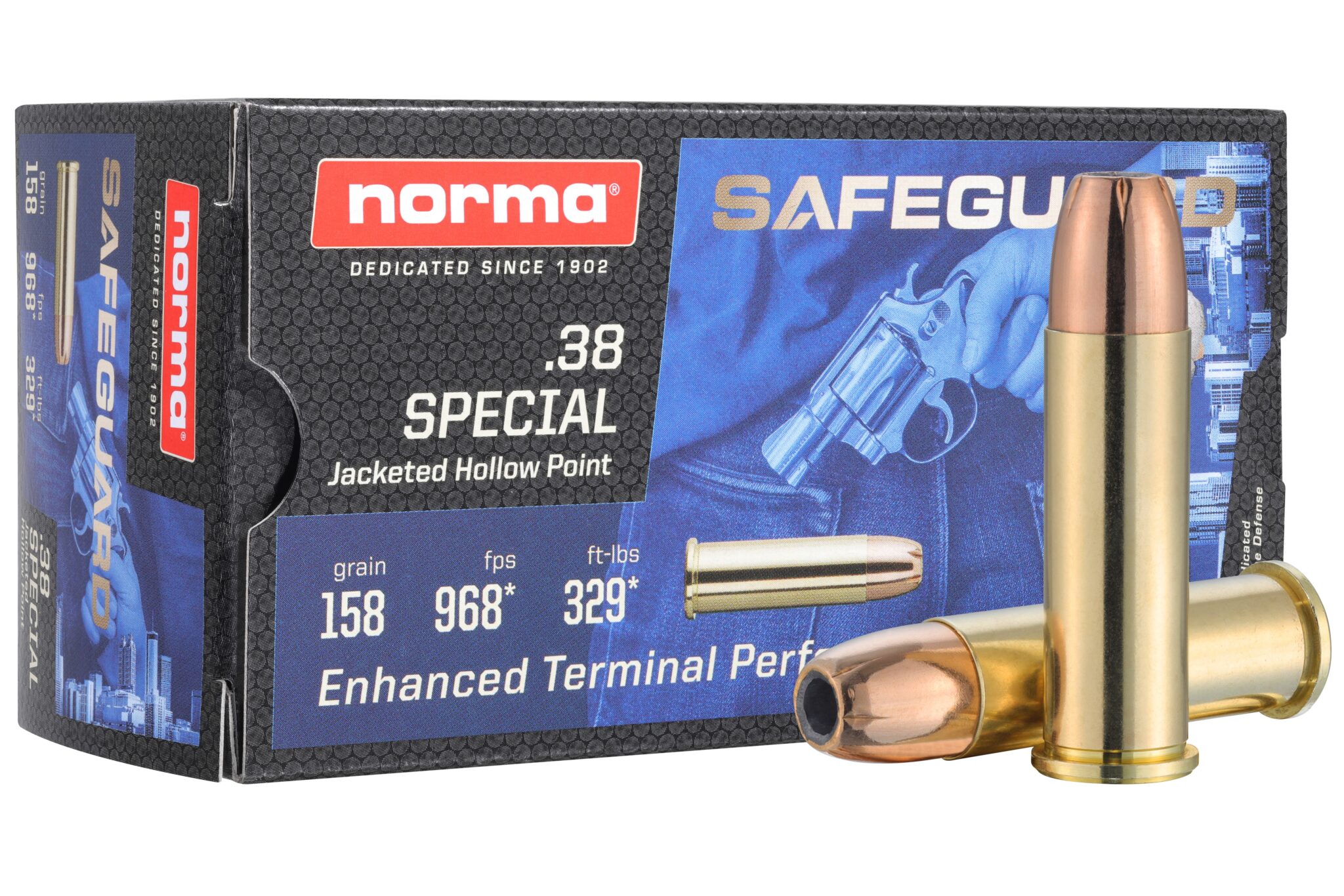 .38 Special - 158 Gr - Jacketed Hollow Point (JHP) - Norma Safeguard ...